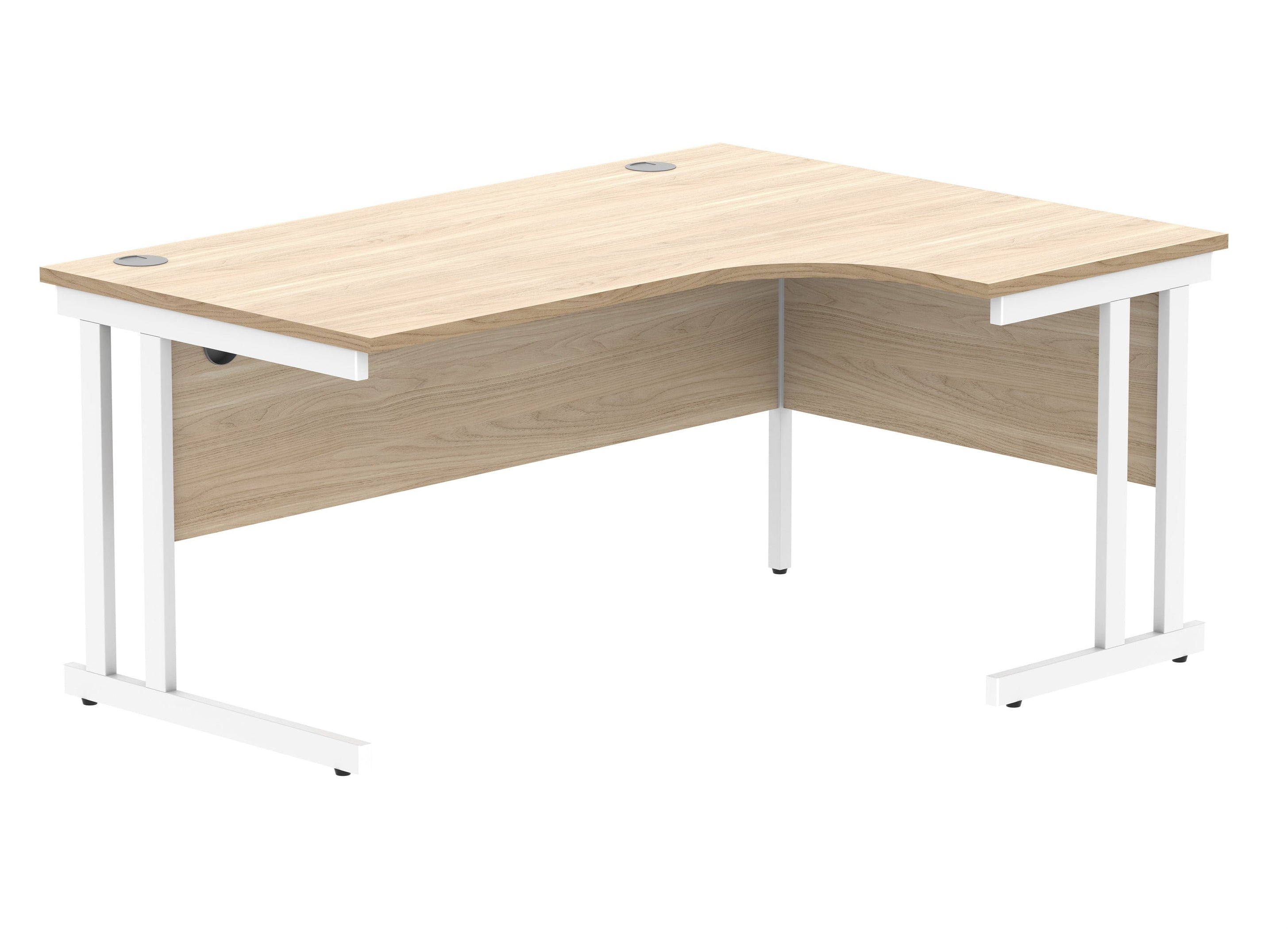 Office Right Hand Corner Desk | Double Upright Frame — Office Supermarket